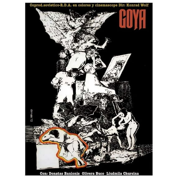 Goya Soviet RDA color movie Decoration Poster.Graphic Art Interior ...
