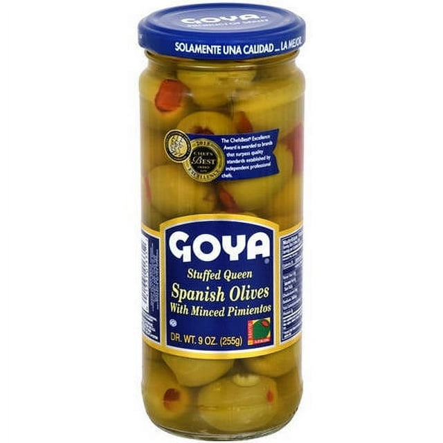 Goya Stuffed Queen Spanish Olives With Minced Pimientos, 9 oz - Walmart.com