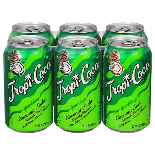 Goya Tropi-Coco Sparkling Coconut Soda, 6 Pack, 12 fl oz Cans - Walmart.com