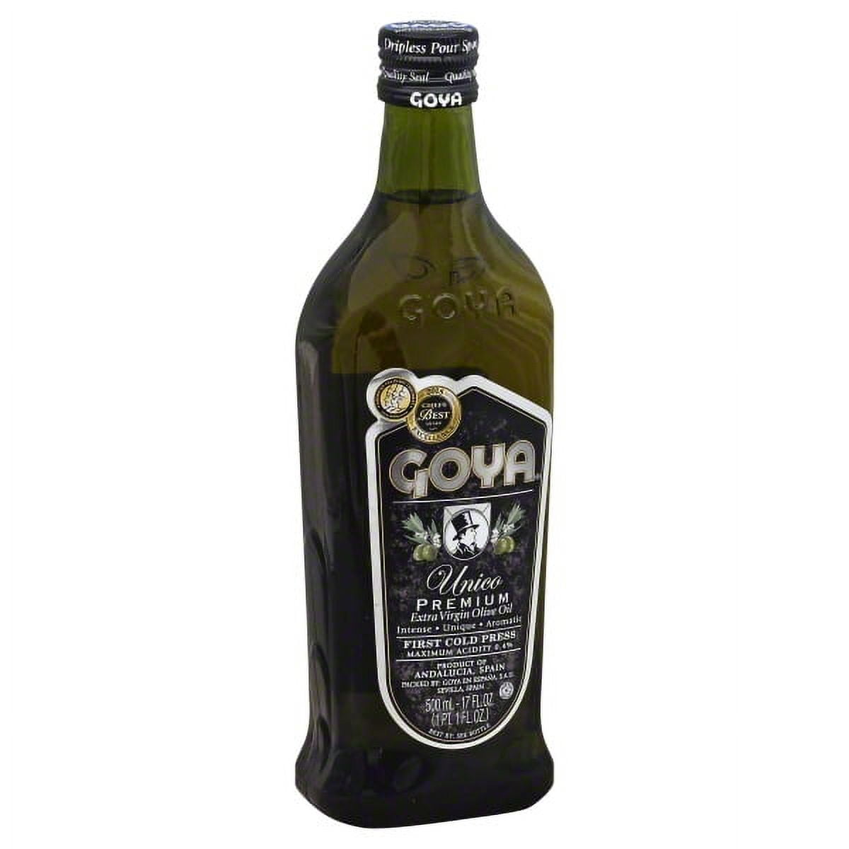 GOYA Unico Extra Virgin Olive Oil, 17 OZ, Special Edition, First Cold ...