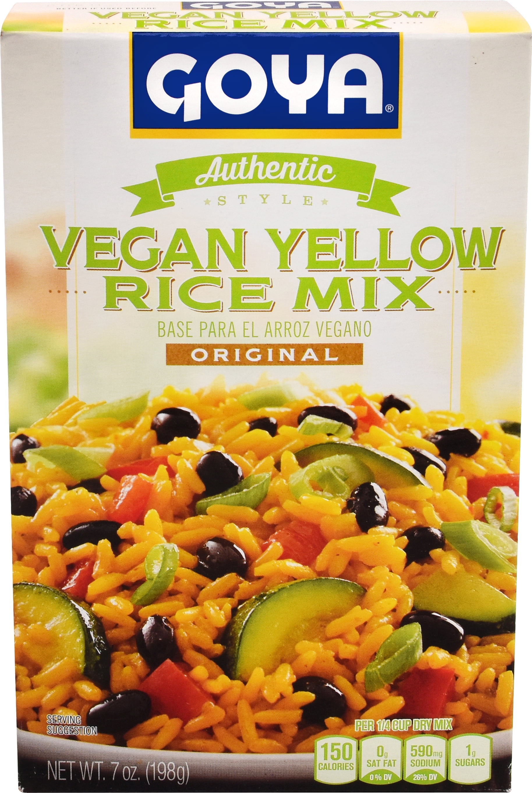 Goya Vegan Yellow Rice Mix, 7 oz - Walmart.com