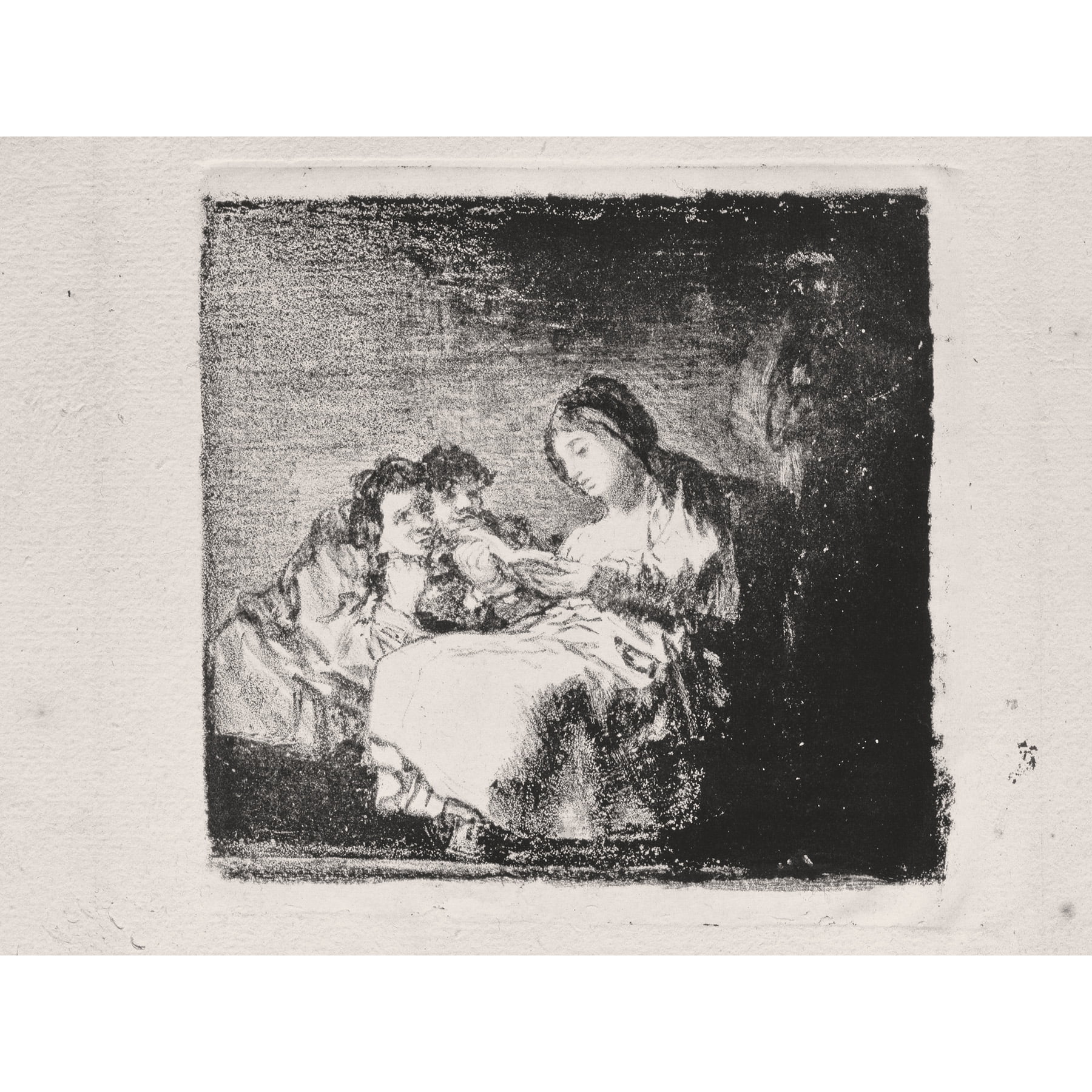 Goya Y Lucientes Woman Reading To Two Children Extra Large Art Print ...
