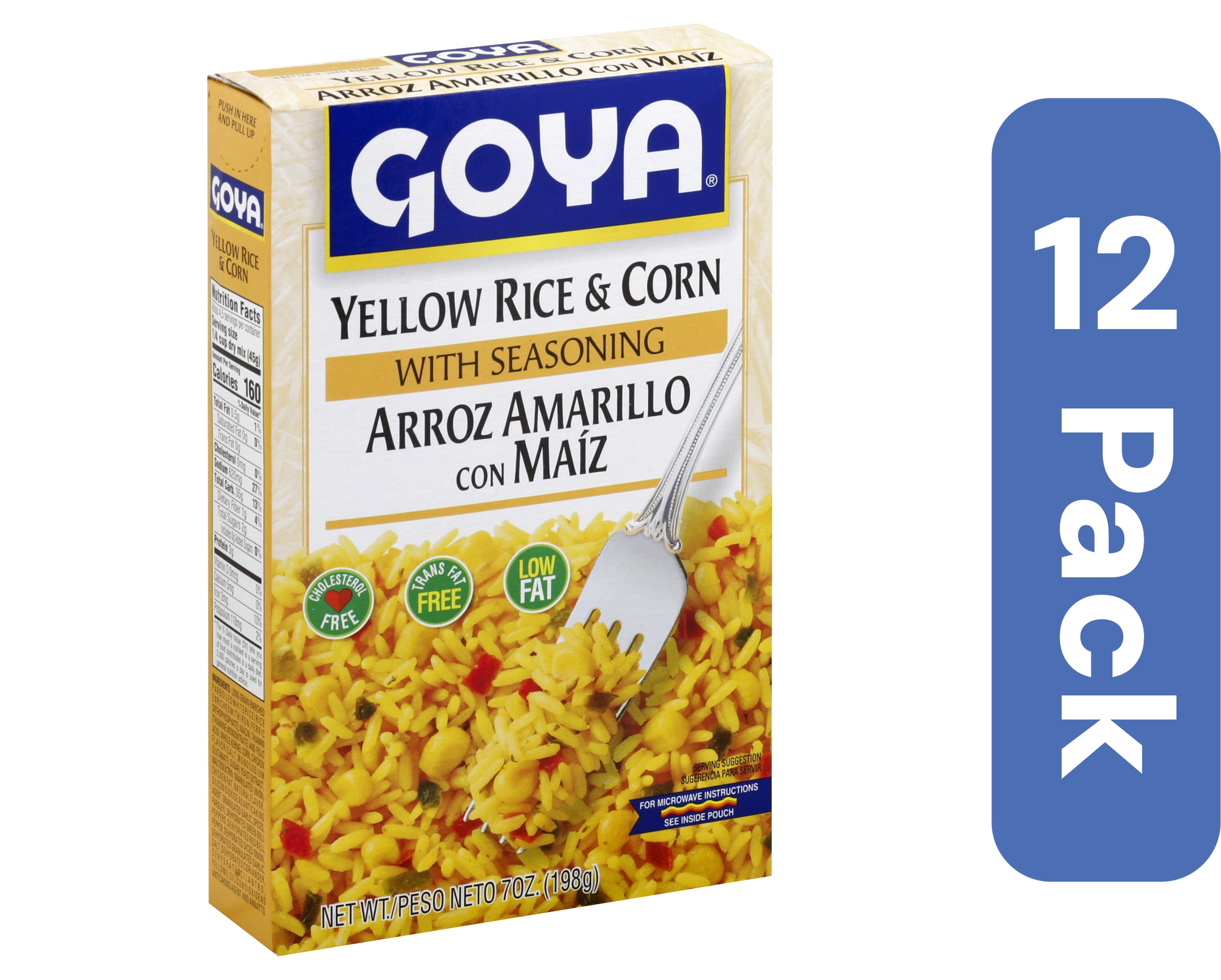 Goya Yellow Corn Rice 7 oz (Pack of 12) - Walmart.com