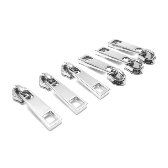 Goyunwell #5 Zipper Pulls Metal Silver Zipper Pulls Bulk 40pcs Zipper ...