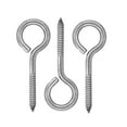 Goyunwell Stainless Steel Screw Eyes Metal Hooks Heavy Duty 2 1/2" 2.5 ...