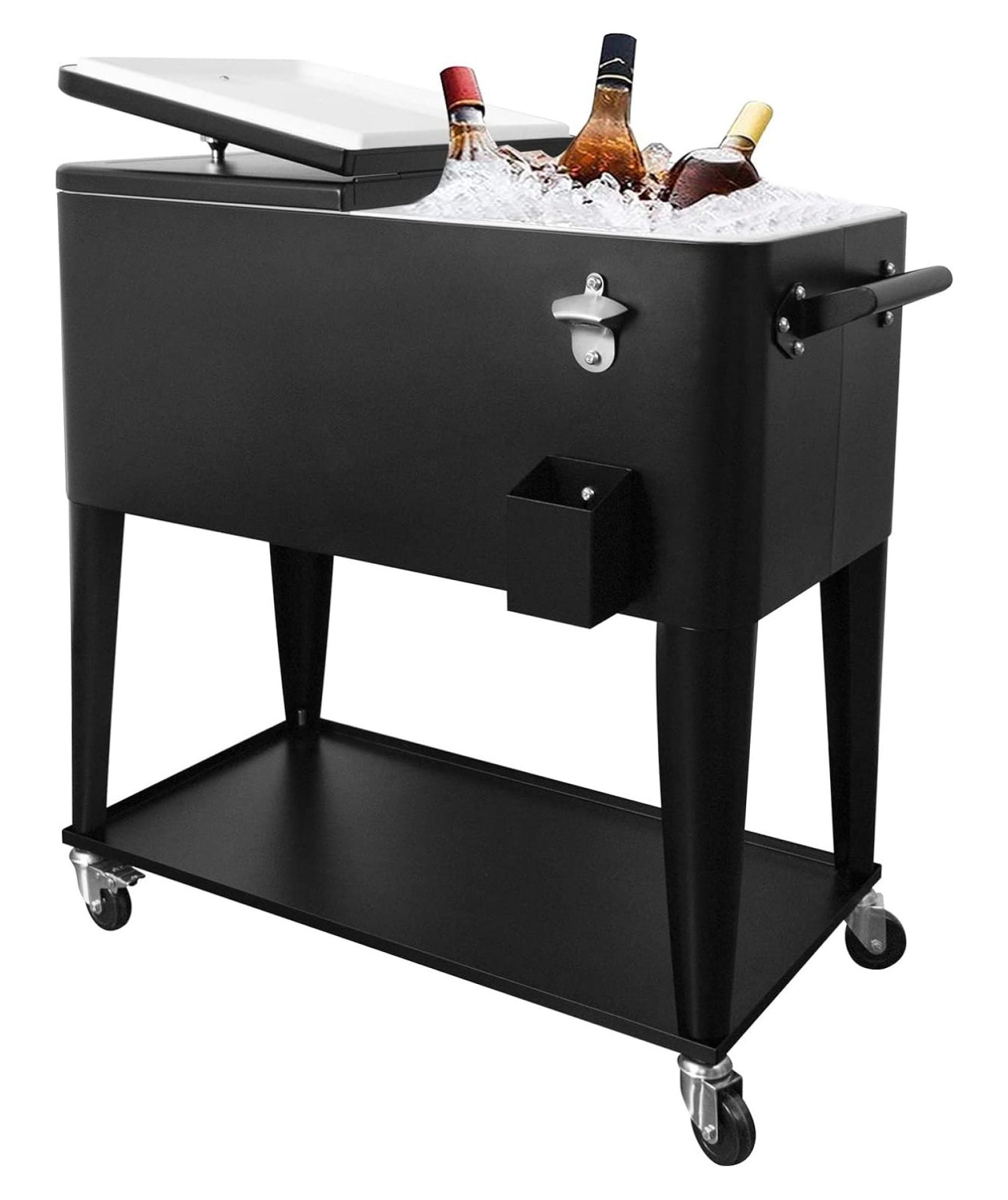 GpLuMy 80 Quart Outdoor Patio Cooler on Wheels,Portable Beverage ...