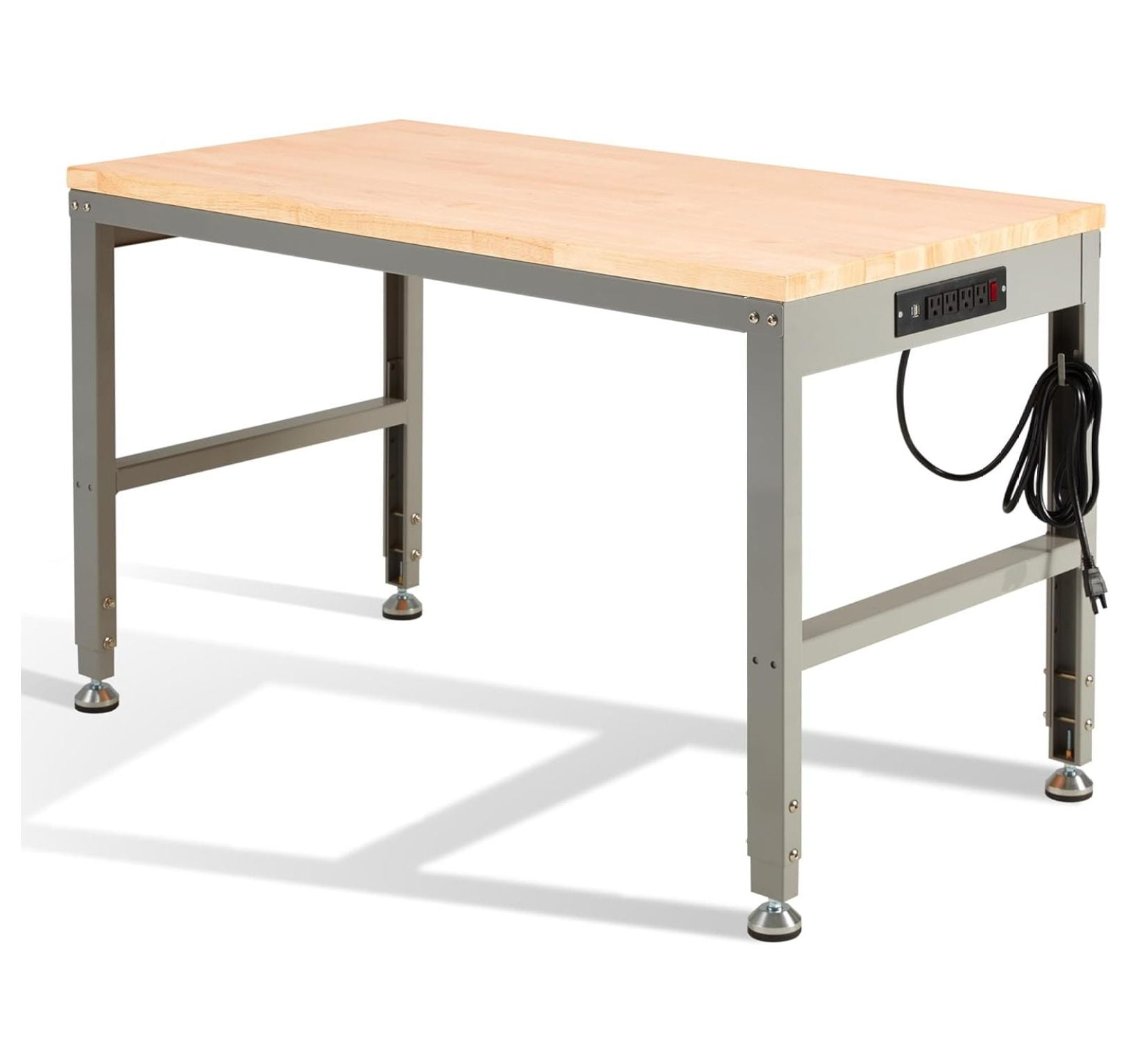 GpLuMy Height Adjustable Workbench " 2000 Lbs Capacity Oak Wood Work ...