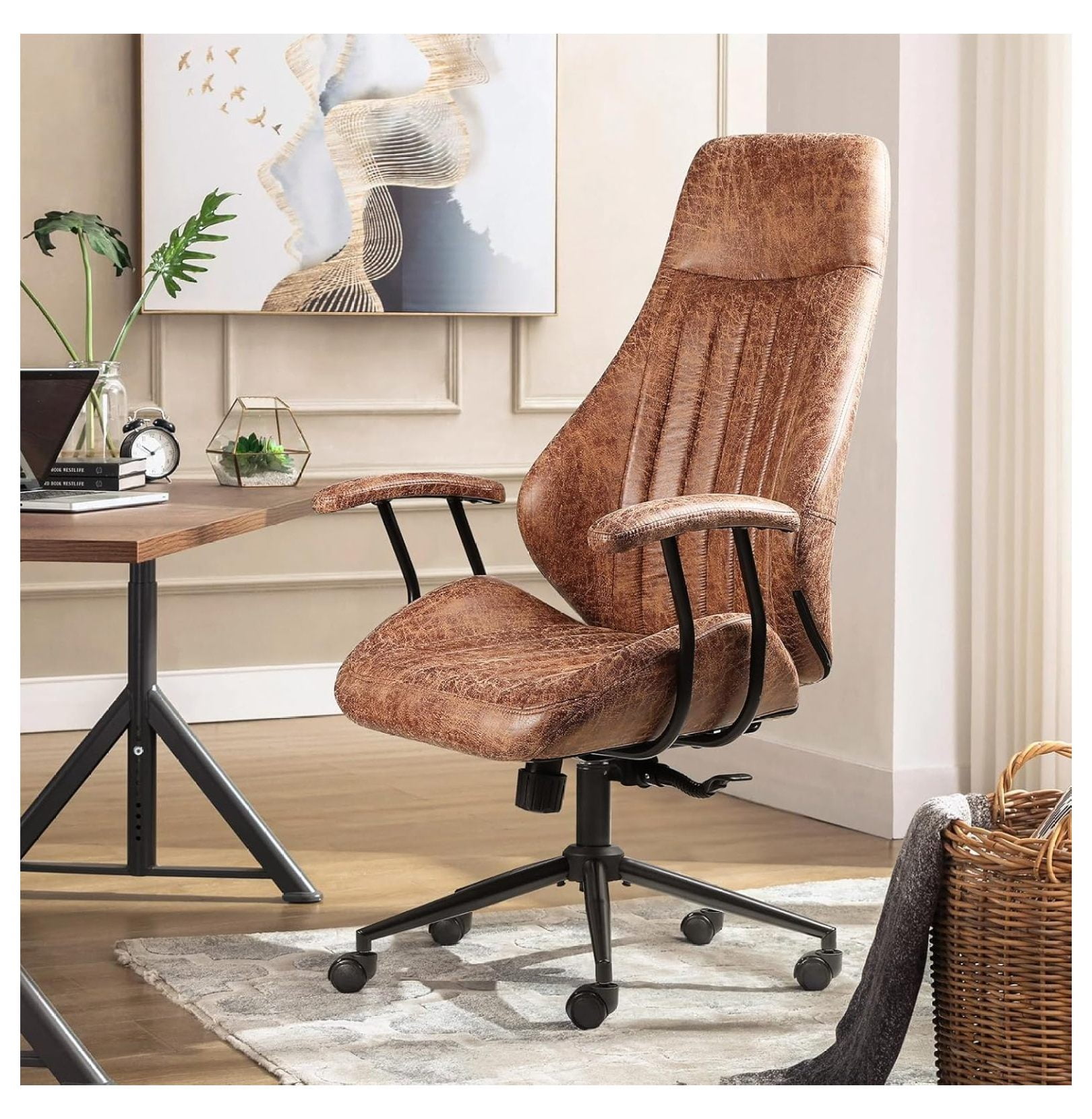 GpLuMy Leather Office Chair,Computer Chair,Computer Desk Chair,Morden ...