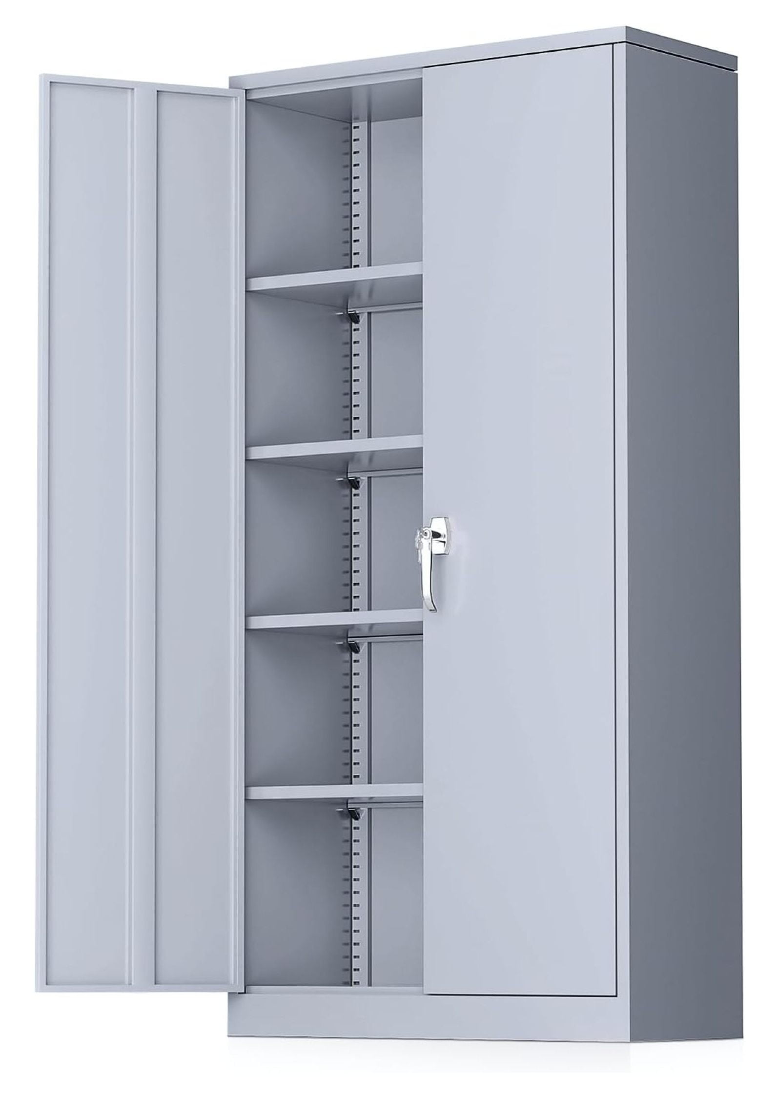 GpLuMy Metal Garage Storage Cabinet with Doors and 4 Adjustable Shelves ...