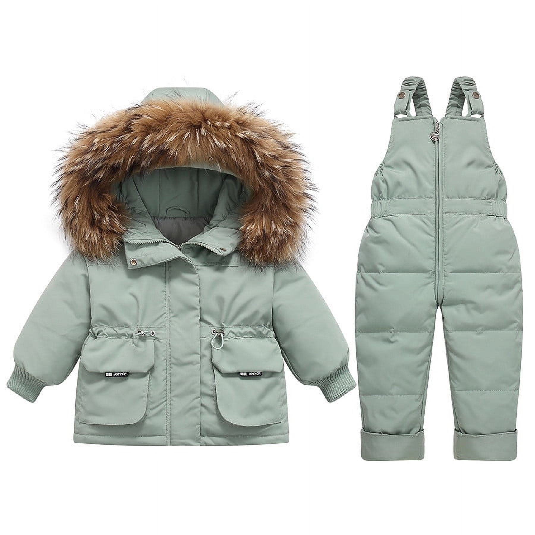 Gpaecead 1-3T Boys And Girls Baby Winter Snowsuit Coat Thick Detachable ...