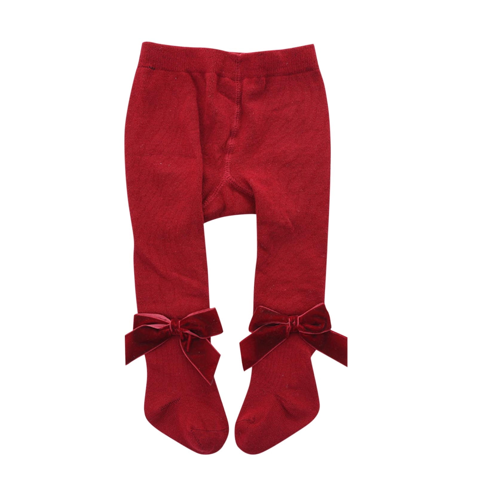 Gpaecead Baby Girl Tights Toddler Cable Knit Tights With Bow Seamless ...