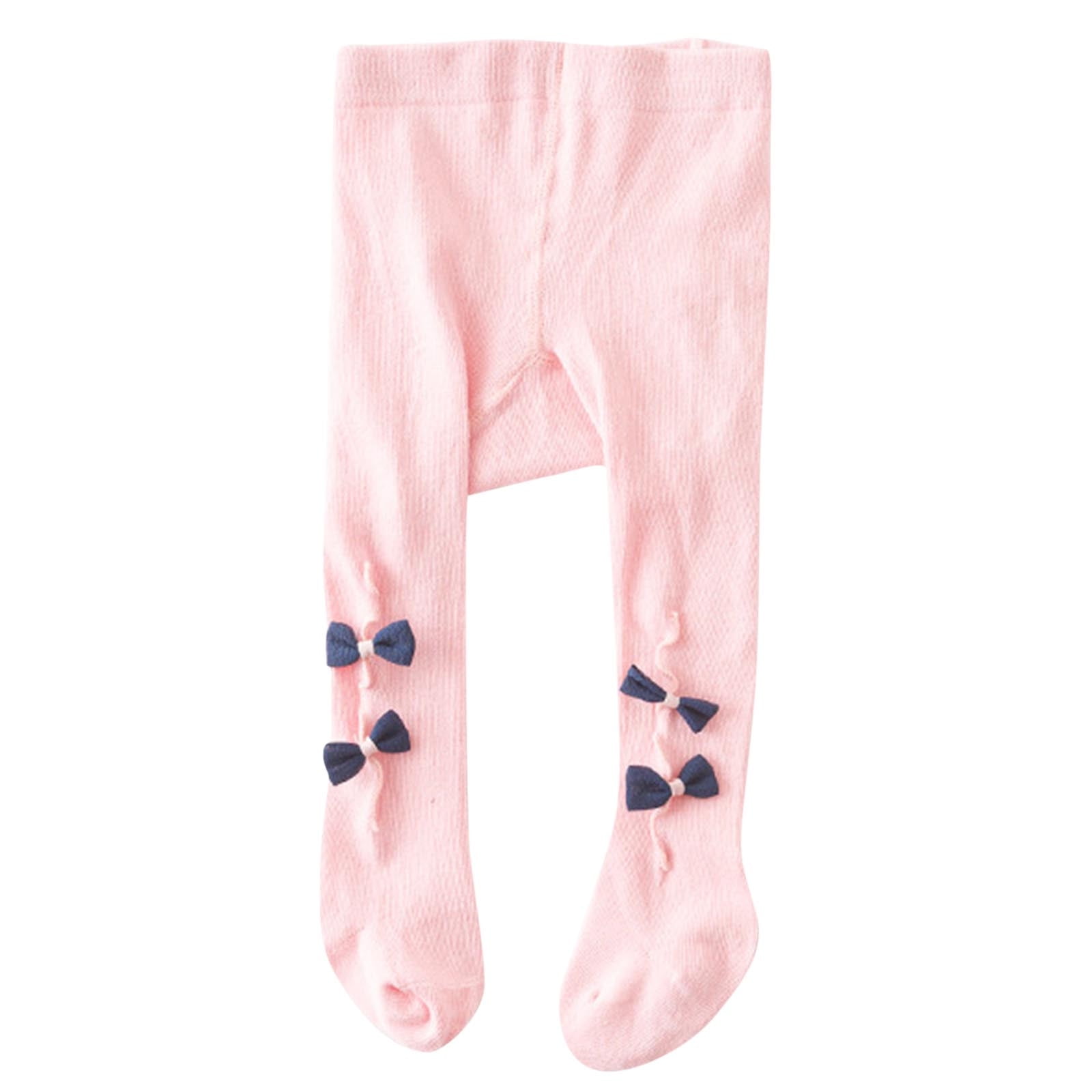 Gpaecead Baby Girl Tights Toddler Cable Knit Tights With Bow Seamless ...