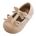Gpaecead Girls Bow Mary Jane Shoes Soft Sole Hook And Loop Velvet ...