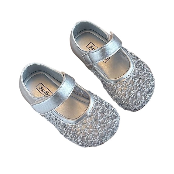 Gpaecead Girls Woven Mary Jane Flat Shoes Closed Toe Soft Sole Hook And ...