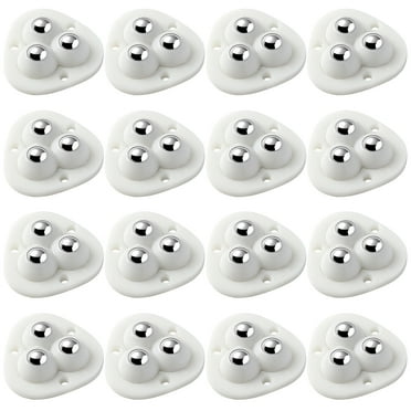 16 Pcs Mini Caster Wheels 360 Quiet Small Swivel Wheels with 3 Steel ...