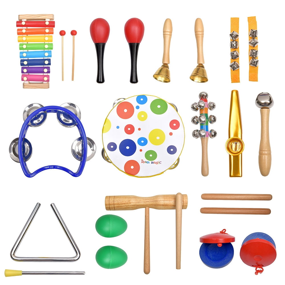 Gpoty Children's Musical Instrument Set Percussion Instrument Toys 19 ...