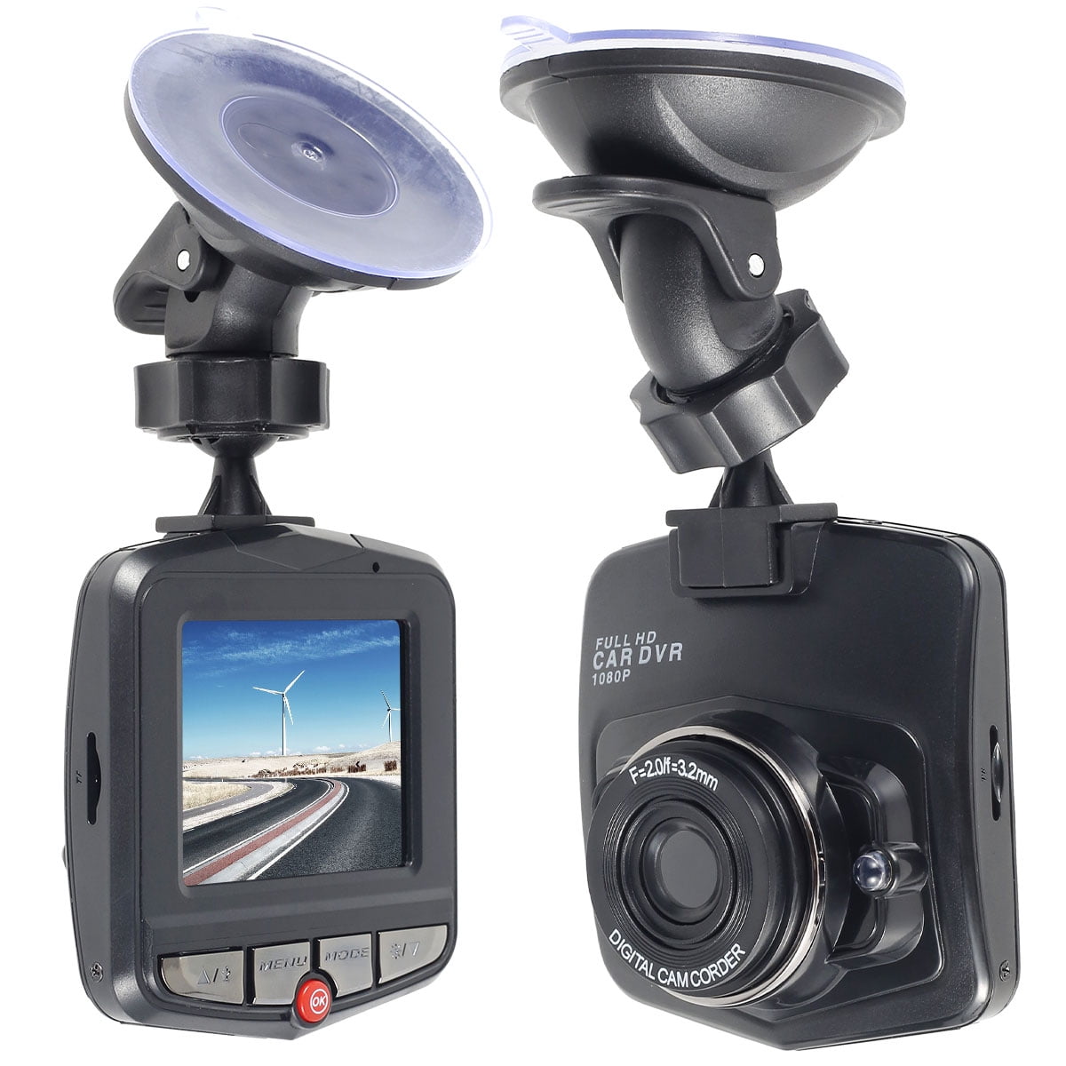 Gpoty Dash Cam 1080P 30fps 120-Degree Wide Angle Car Camera with 2.4in ...