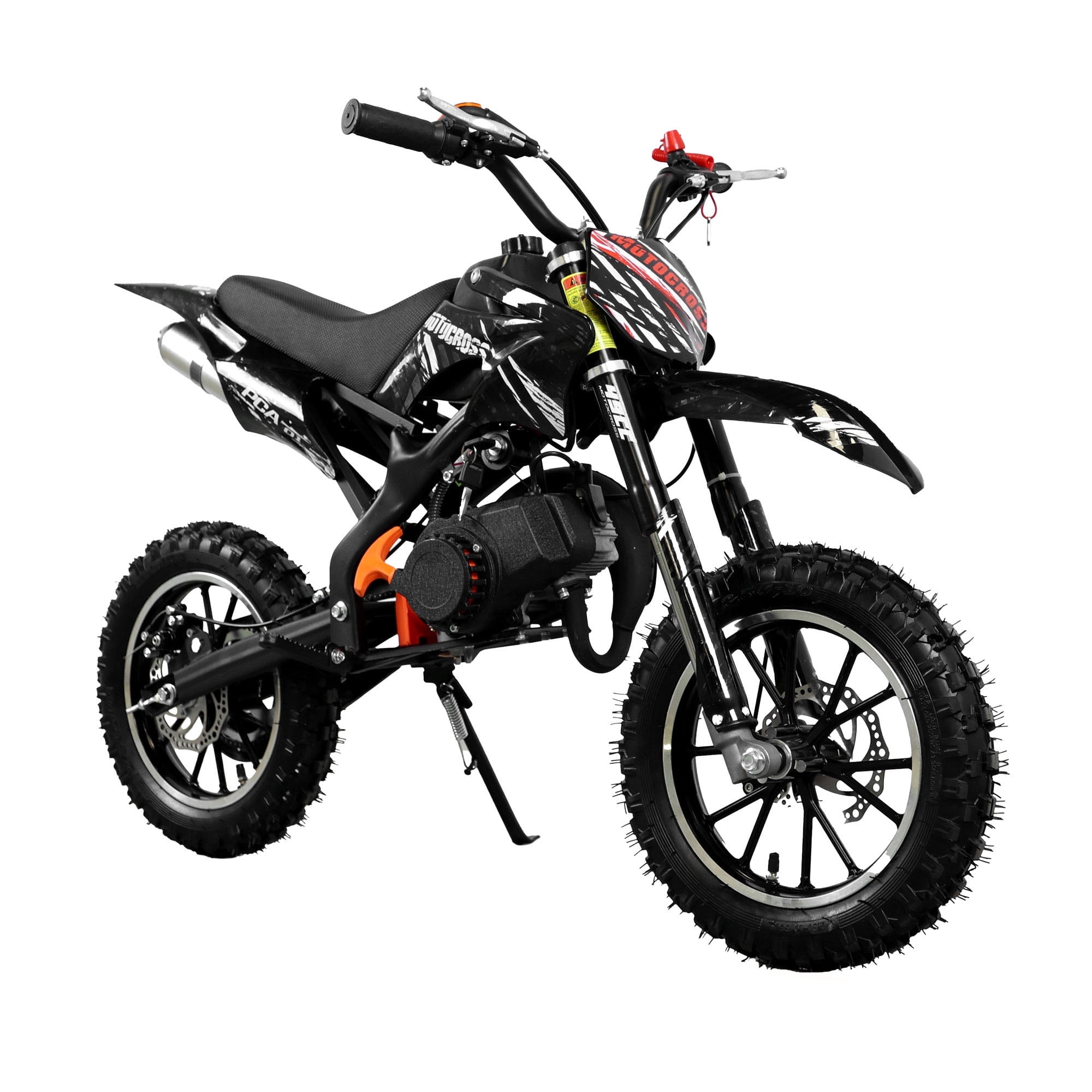Gpower Gasoline 49cc Dirt Bike for Kids 6-15,2-Stroke Gas Power Mini Dirt Bike,1-Seater,Black ...