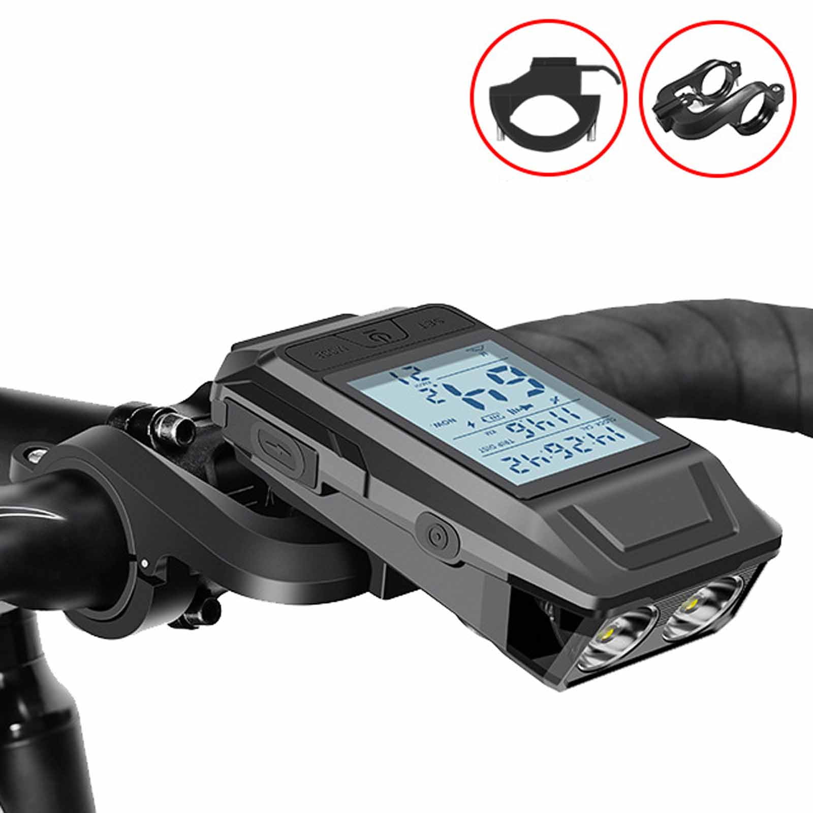 Gps Bike Stopwatch & Cycling Light With High-Intensity Headlight ...
