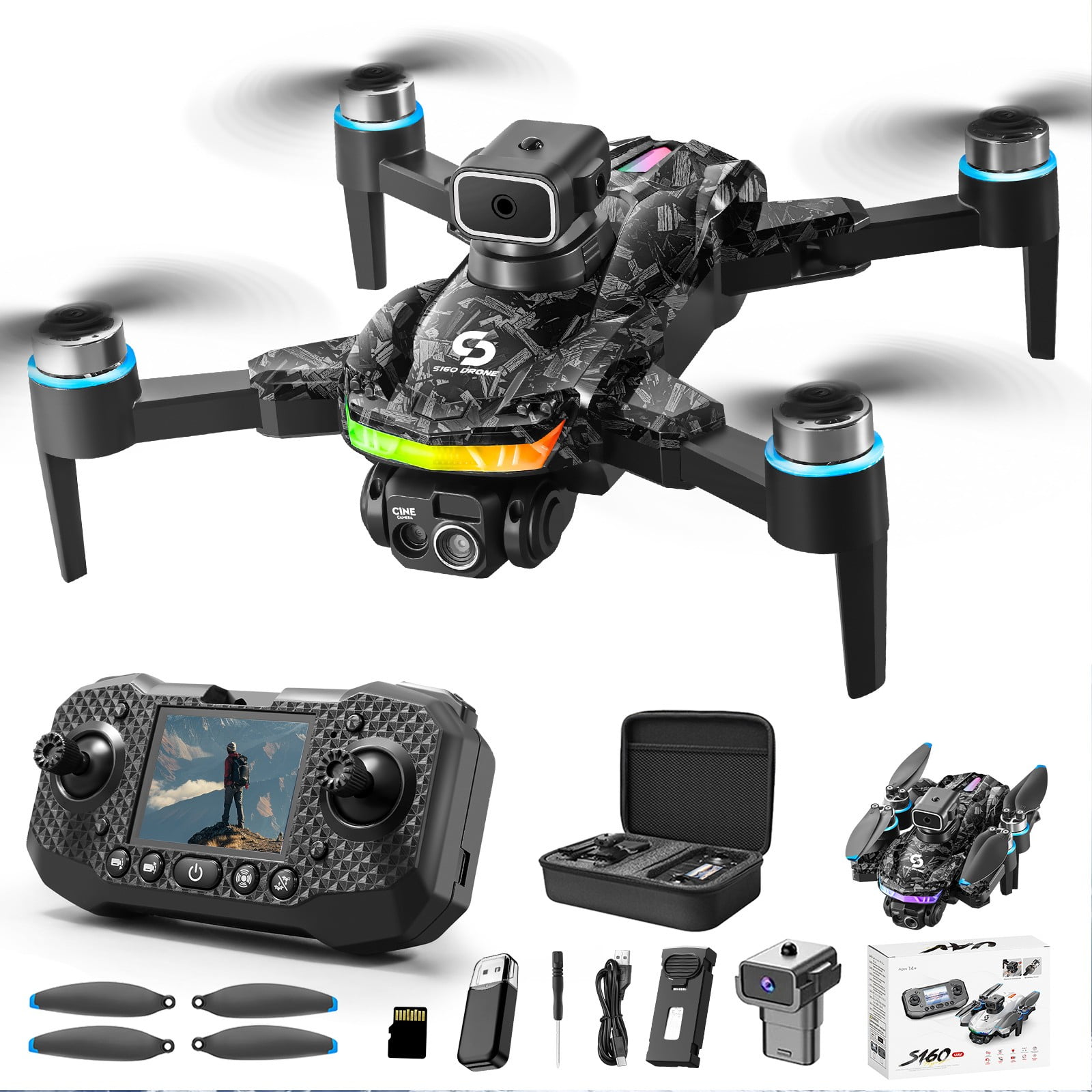 Gps Drones with Camera for Adults,Drone with 1080P Screen Remote ...