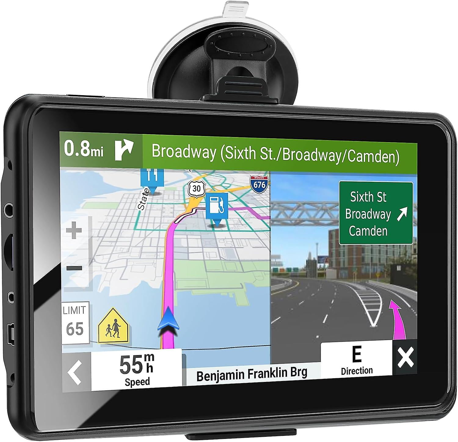 Touchscreen 7" Truck Windshield Mount GPS Device - Walmart.com