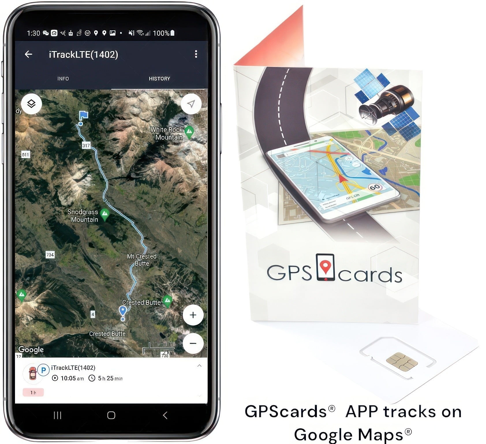 Gps.card Sim For Laipac S-911 Includes Gps Tracker Service + Nationwide ...