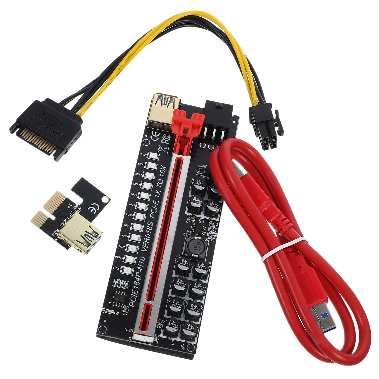 Gpu Mining Extension Cable Graphics Card Riser Adapter Hard Disk Pcb ...