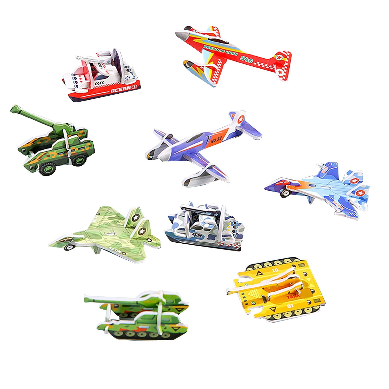 Gqtwoy 3D Airplane Tank Puzzle for Kids, 20-Piece Paper Educational ...