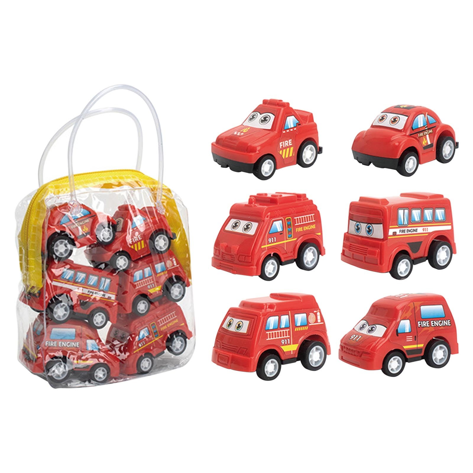 Gqtwoy 6Pcs Mini Clockwork Car Set for Kids, Inertia Regenerative Cars ...