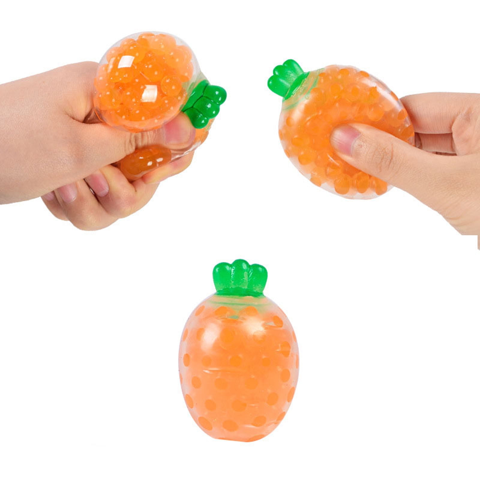 Gqtwoy Decompression Carrot Pinch Toy for Kids, Stress Relief Beads Toy ...