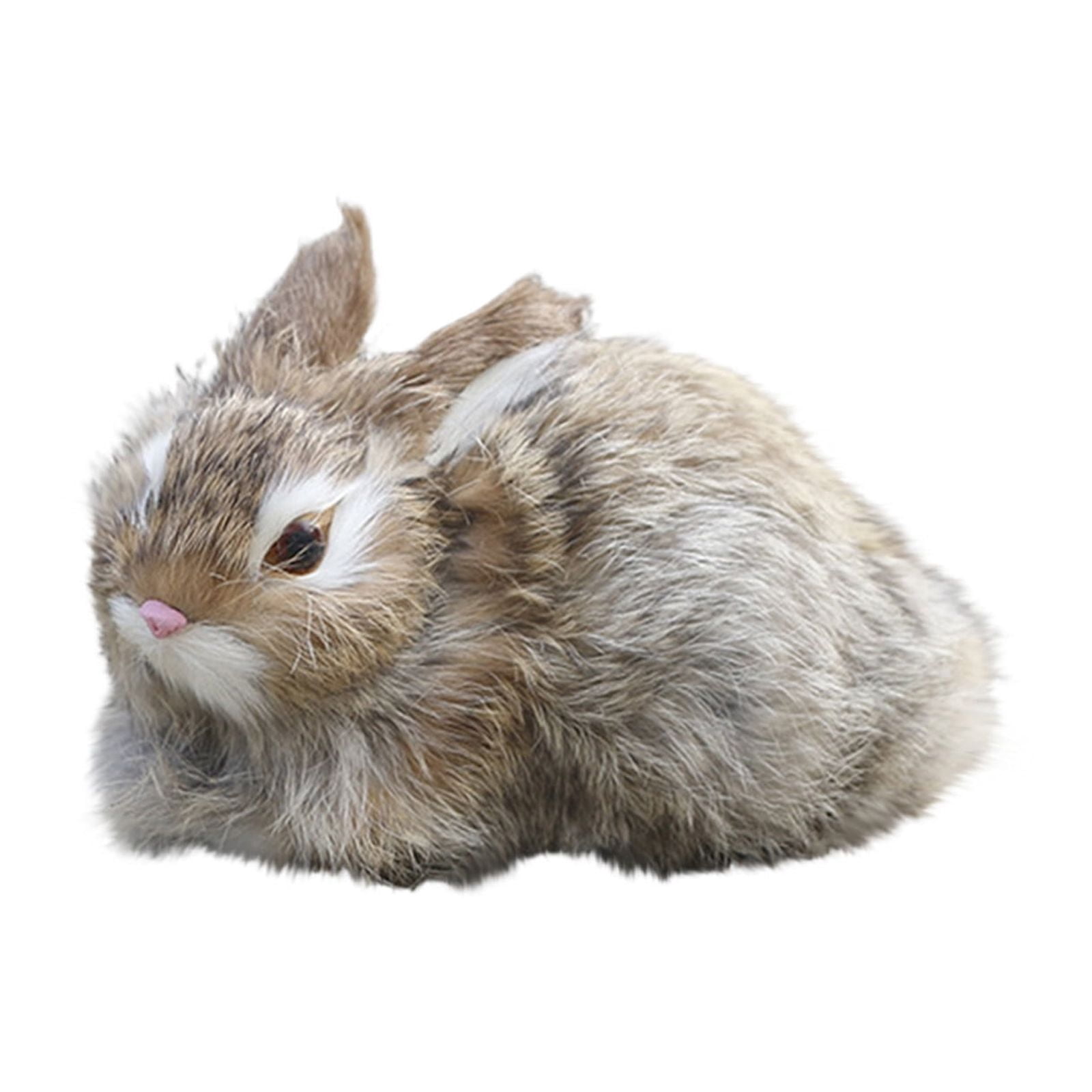 Gqtwoy Easter Simulation Model Real Rabbit Figurine, Faux Animal Model ...