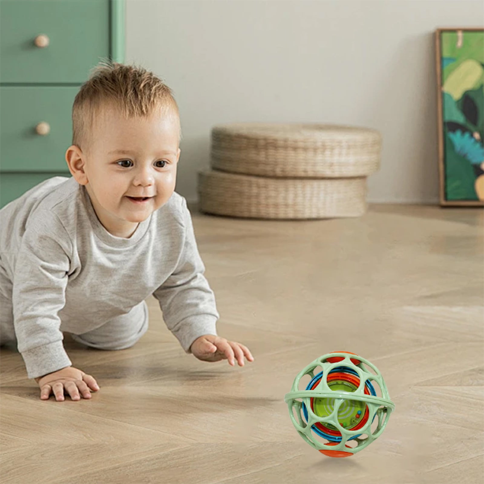 Gqtwoy Infant Grasping Balls Baby Soothing Rattle Grip Training Toy ...