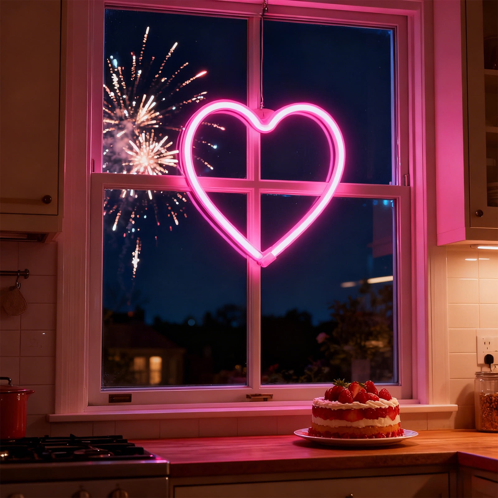 Gqtwoy LED Decorative Heart Shape Lights, Neon Lights for Valentine's ...