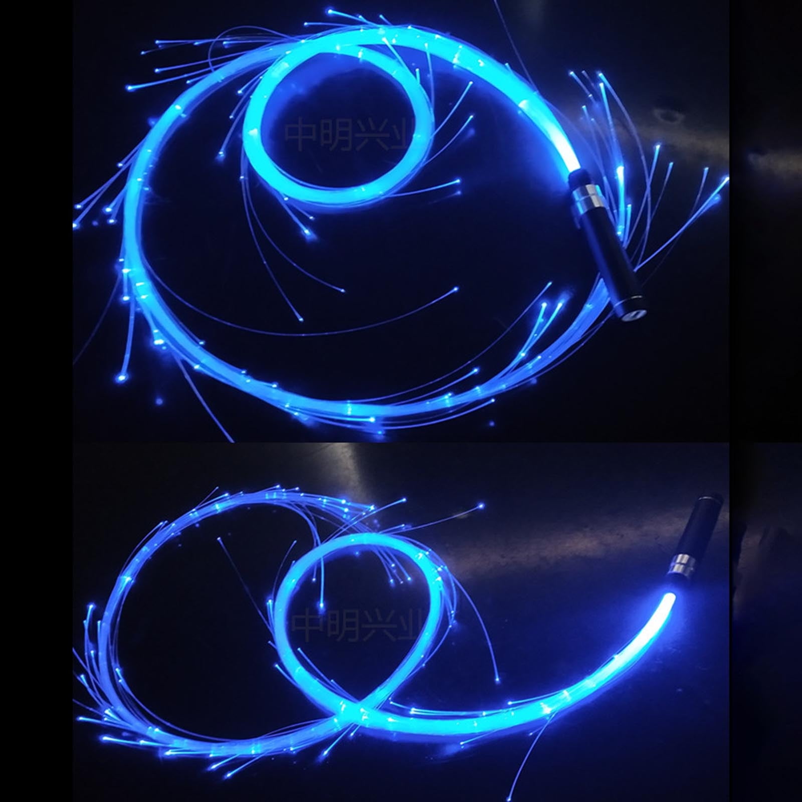 Gqtwoy LED Fiber Optic Whip Dance,Rechargeable, 7 Colors, 4 Modes ...