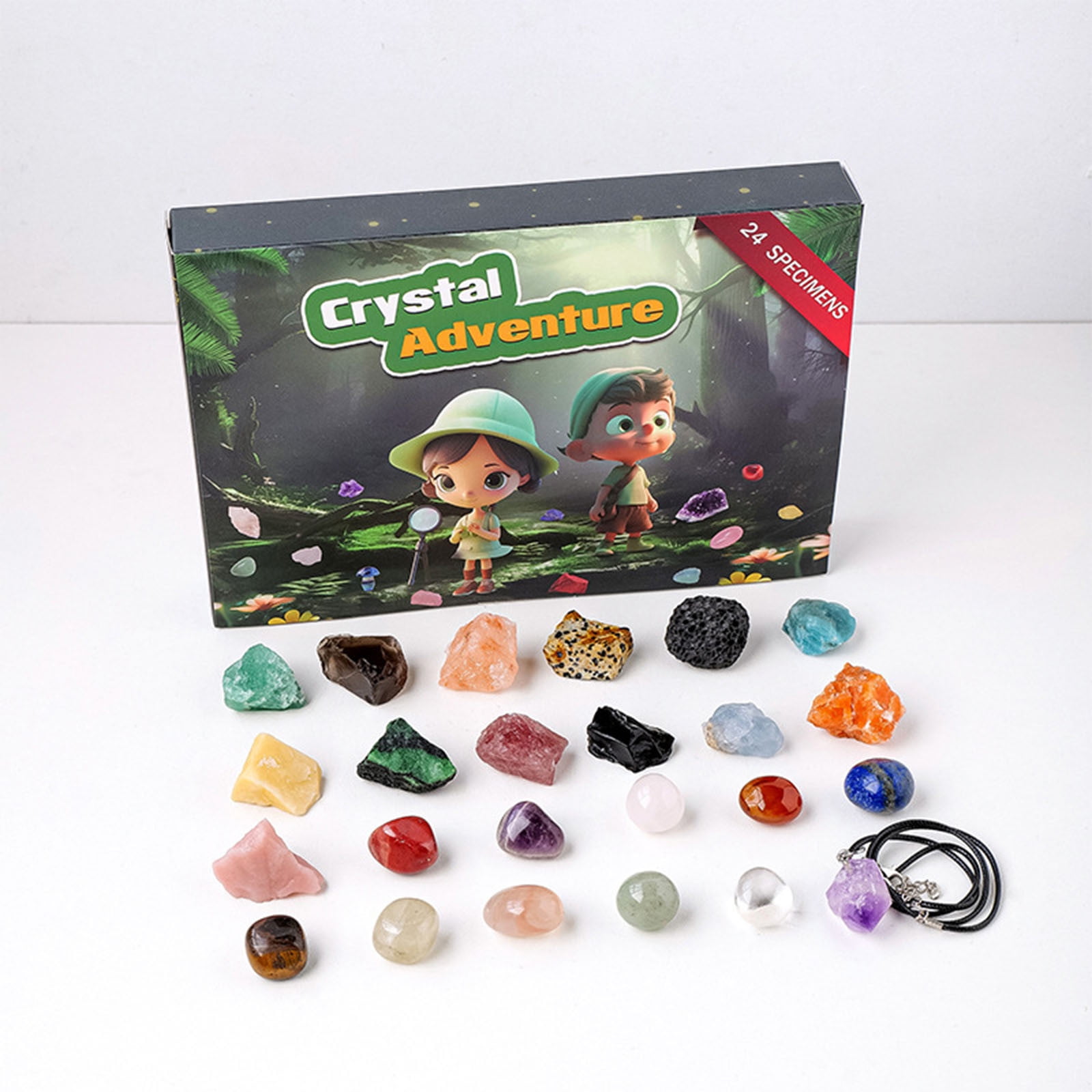 Gqtwoy Natural Crystal 24 Stone Standard Set - Premium Children's ...