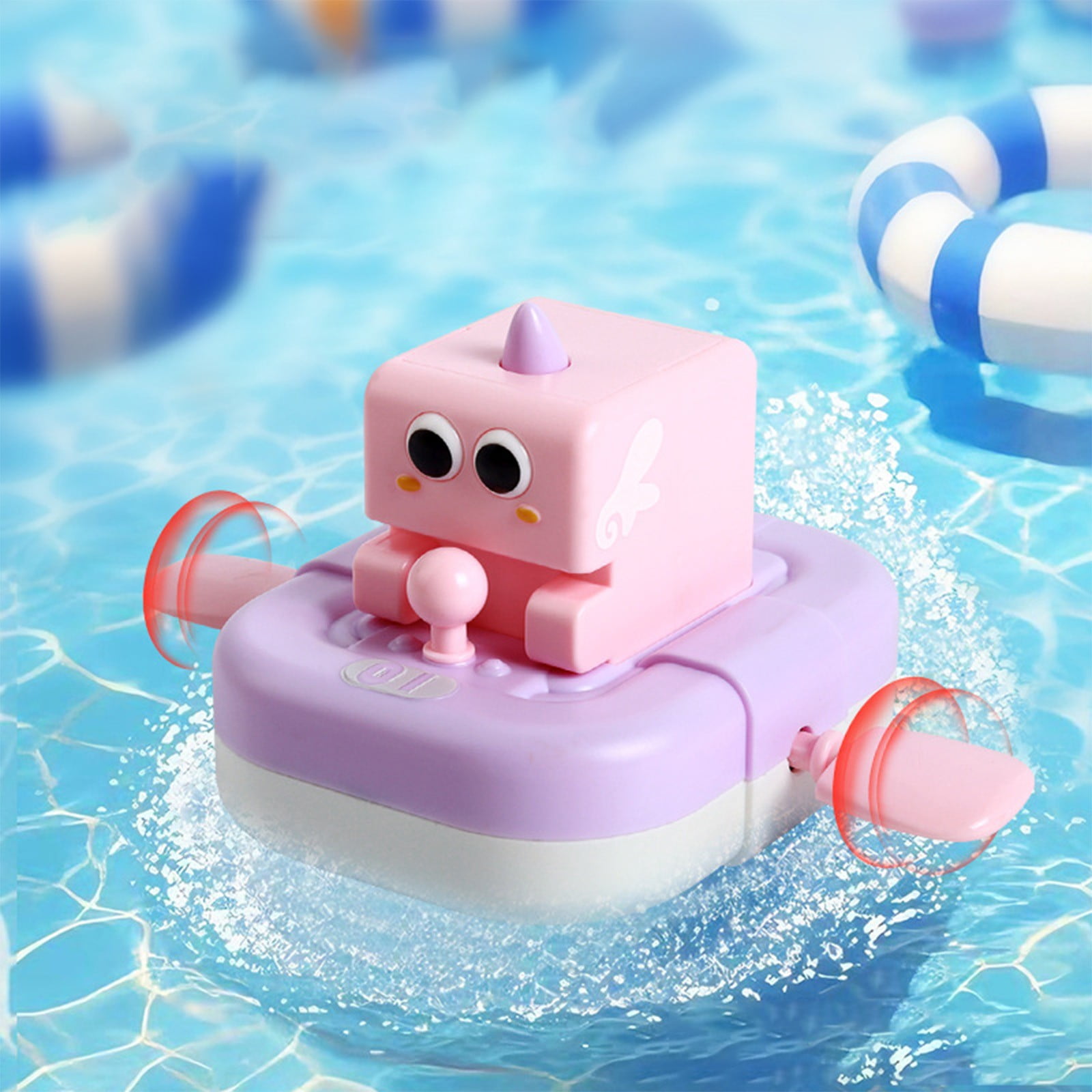 Gqtwoy Plastic Wind-Up Bath Boat - Swimming Water Toy, Interactive ...