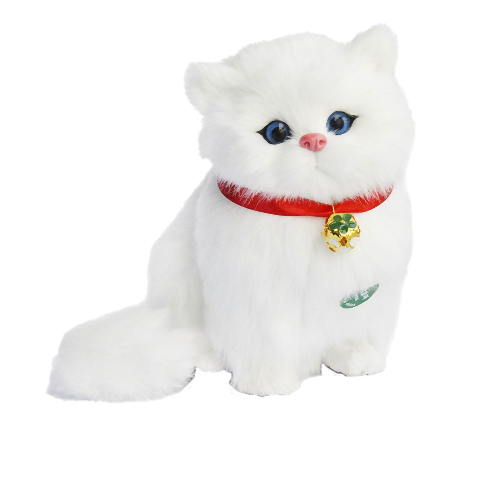 Gqtwoy Realistic Furry Baby Calico Cat Figurine Simulation Kitten Home ...