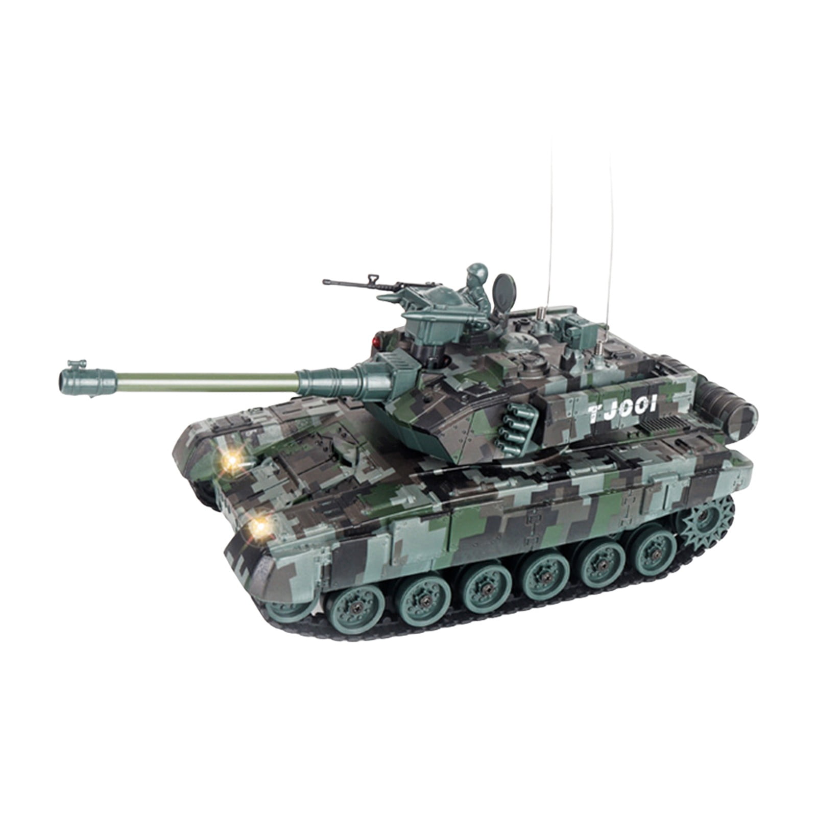 Gqtwoy Remote Control Battle Tank - 350Â° Rotating Turret, Realistic ...