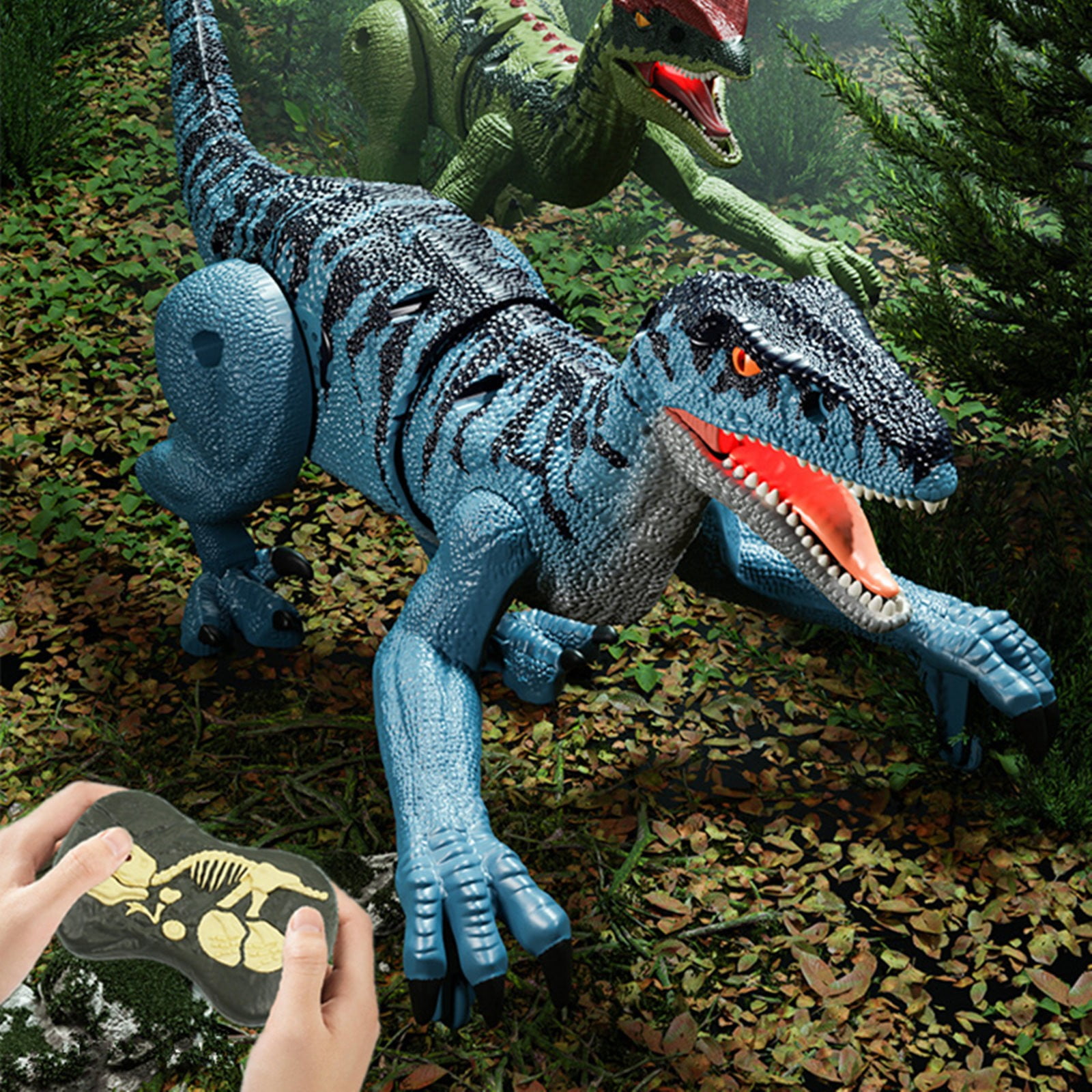 Gqtwoy Remote Control Dinosaur Toy, 2.4G Walking Robot, Lights and ...