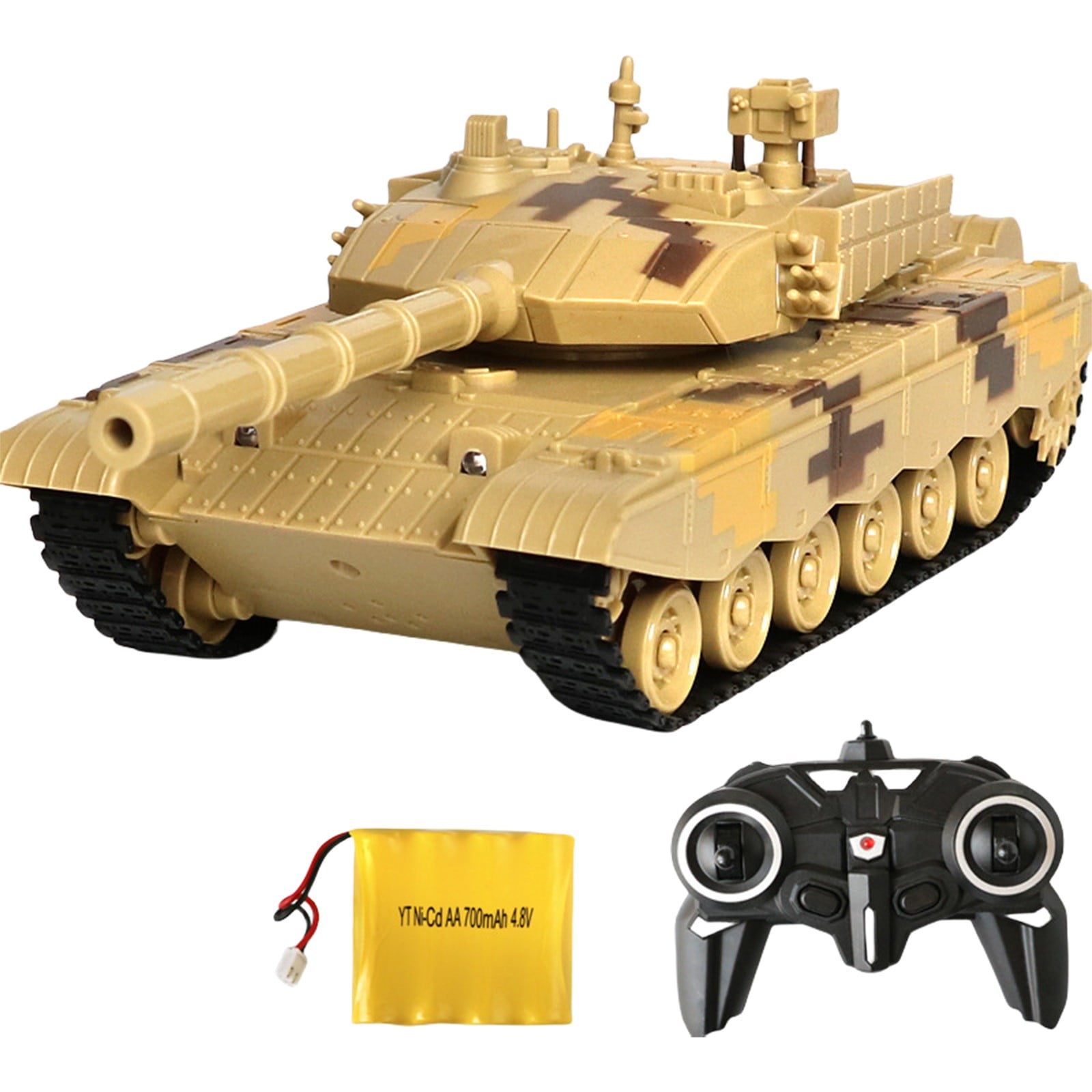 Gqtwoy Remote Controlled Battle Tank, 360Â° Rotating Turret with ...