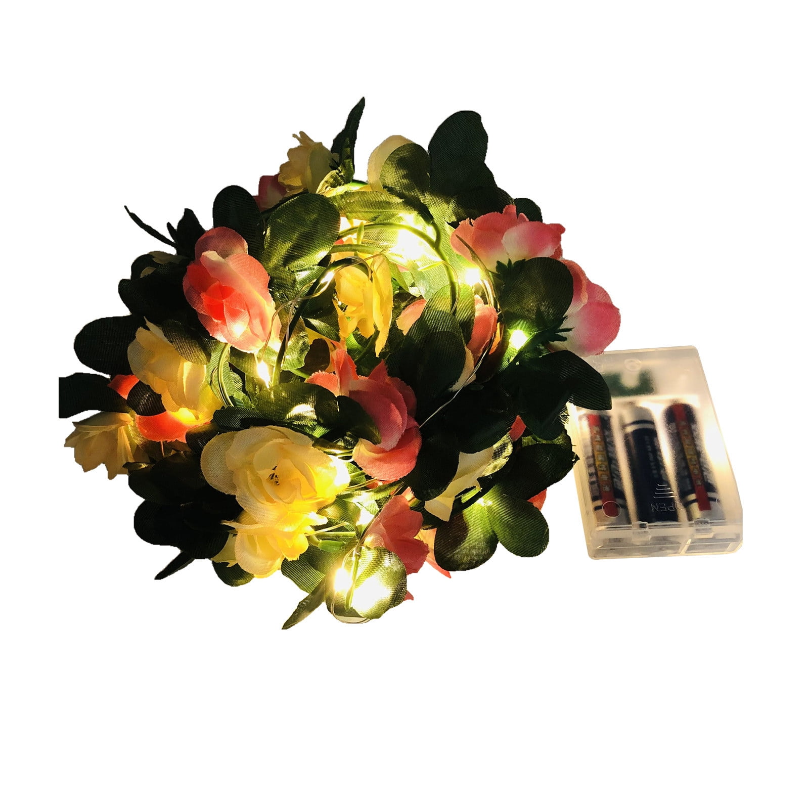 Gqtwoy Rose Rattan Light String, Christmas Party Decorations, LED Fairy ...