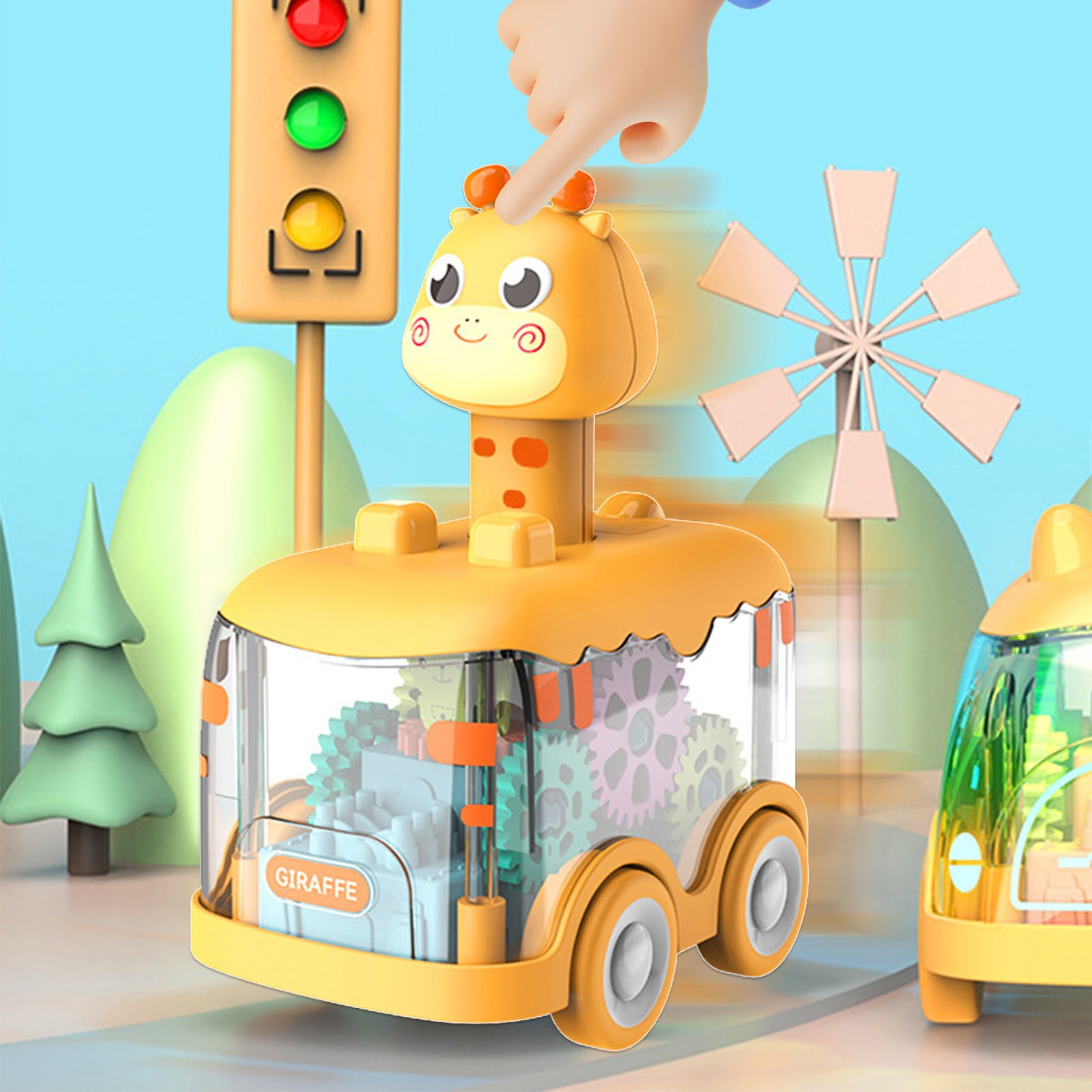 Gqtwoy Sesele Toy Car, Puzzle Toy, Press Forward Car, Fine Motor Skill ...