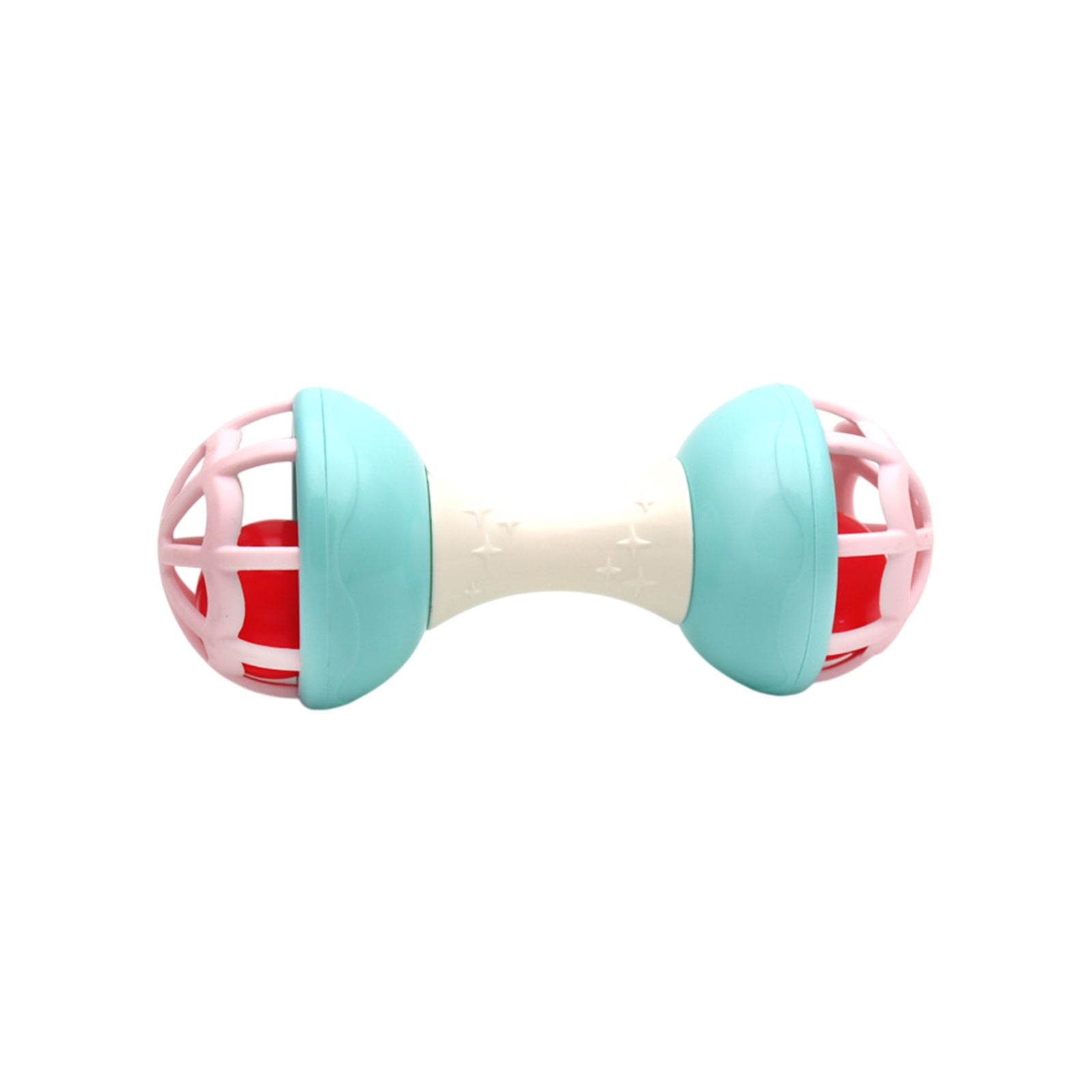 Gqtwoy Soft Rubber Bells Toy with Double Headed Dumbbells, Teething Toy ...