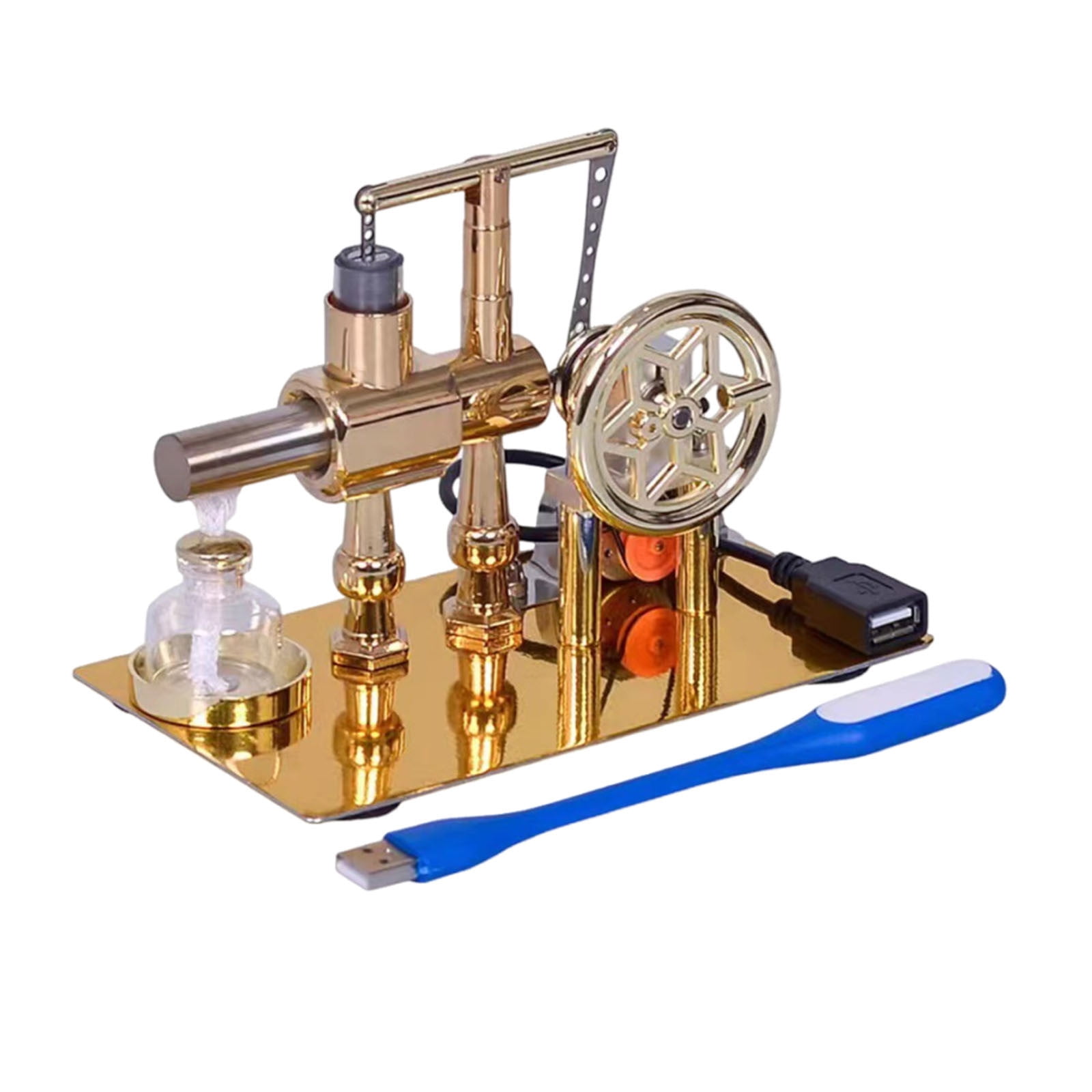 Gqtwoy Stirling Engine Model Kit, CNC Machined Aluminum Alloy Frame ...