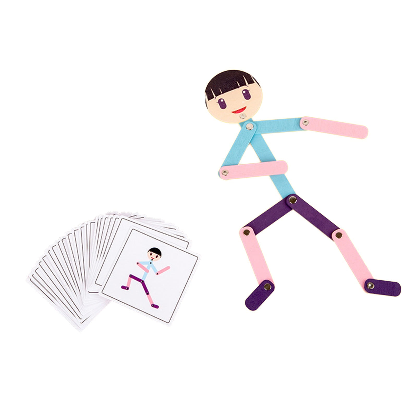 Gqtwoy Wooden Puzzle Toy, Early Education Creative Pattern Sports Man ...