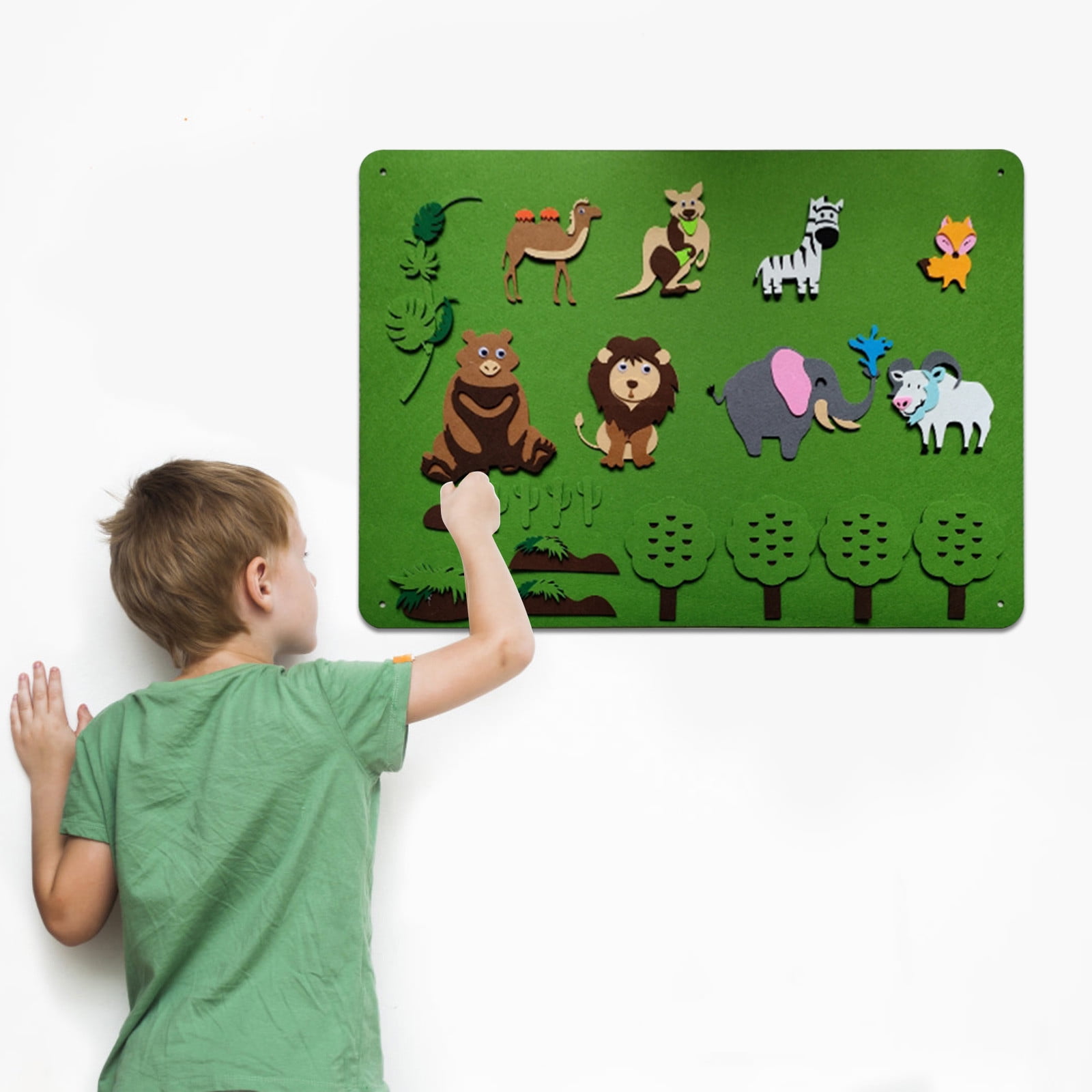 Gqtwoy Zoo Animals Felt Board Story Set for Toddlers Felt Jungle ...