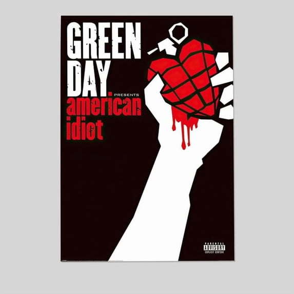 Gr.een Day - Music Poster (American Idiot - Album Cover) Retro Style ...