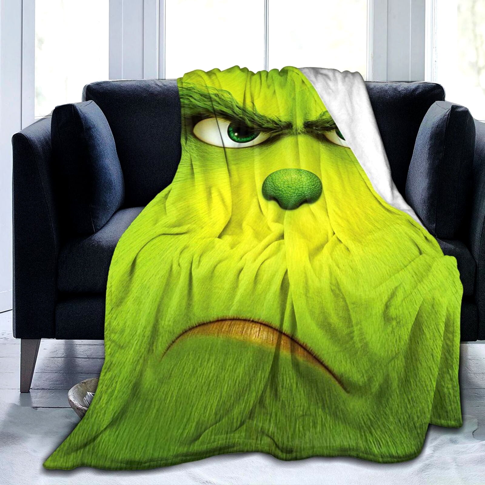 Gr-in-ch Blanket Throw Anime Stuff Blankets Fuzz Comfortable Flannel ...