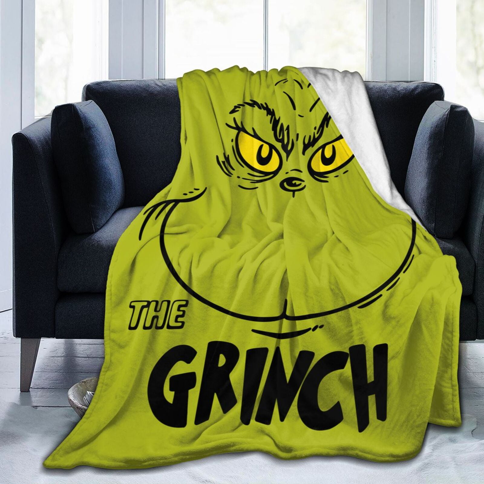 Gr-in-ch Blanket Throw Anime Stuff Blankets Fuzz Comfortable Flannel ...