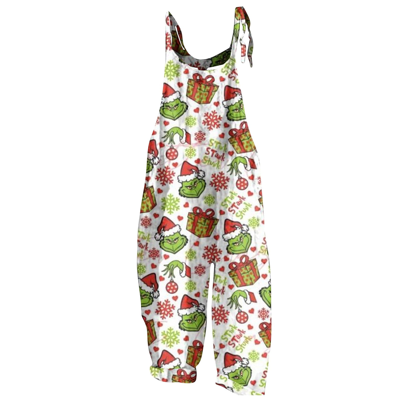 Gr1nch christmas Festive Christmas Overalls for Women Holiday Santa ...